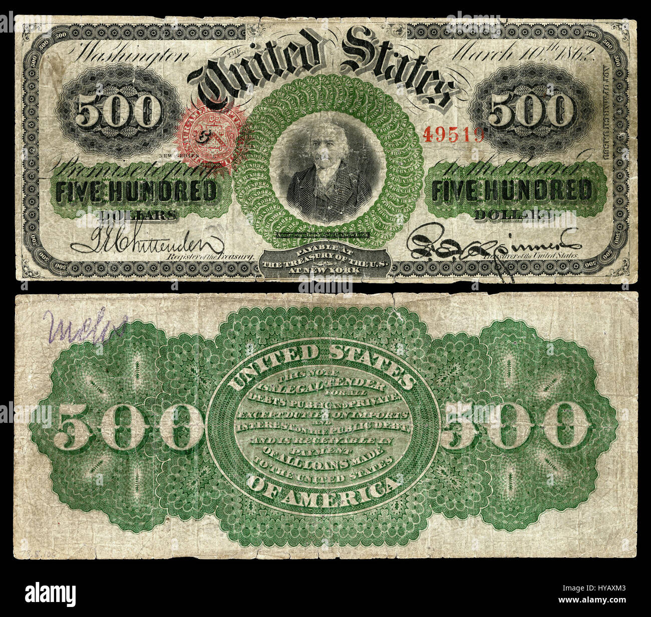 19th century u s currency hi-res stock photography and images - Alamy