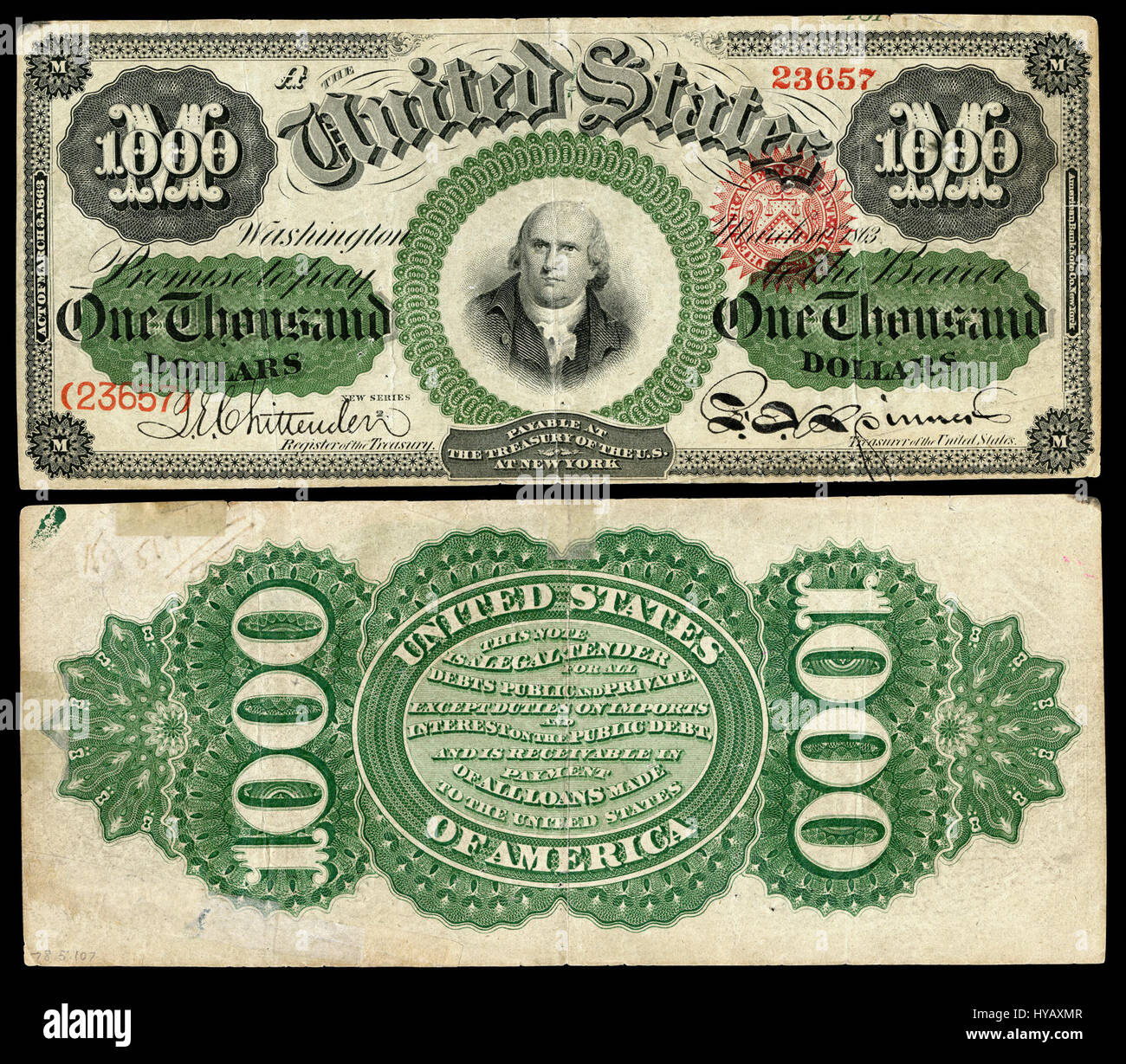 1000 dollar bill hi-res stock photography and images - Alamy