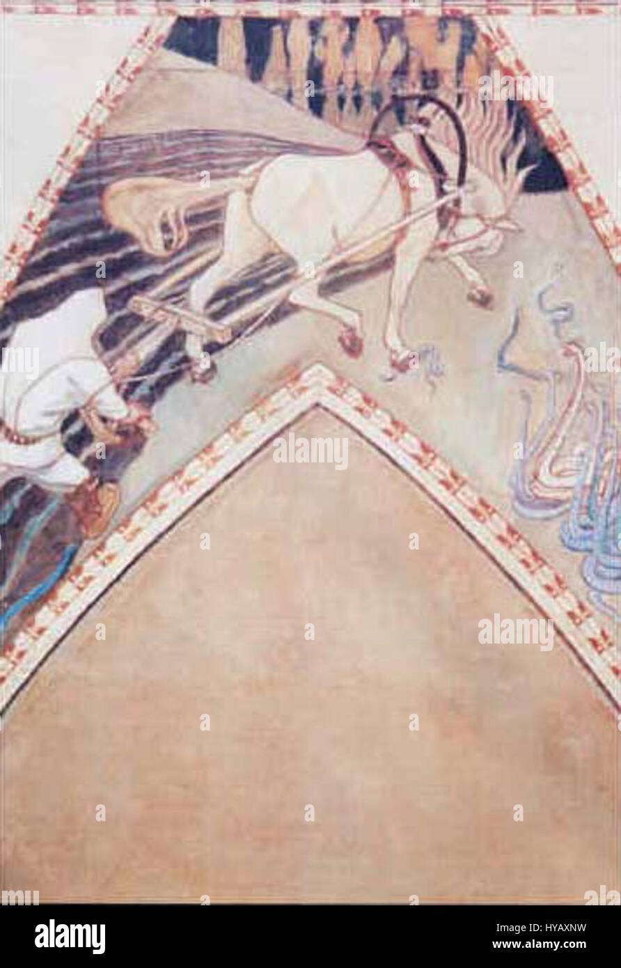 'Ilmarinen ploughing the Viper field' is a depiction from Finnish ...