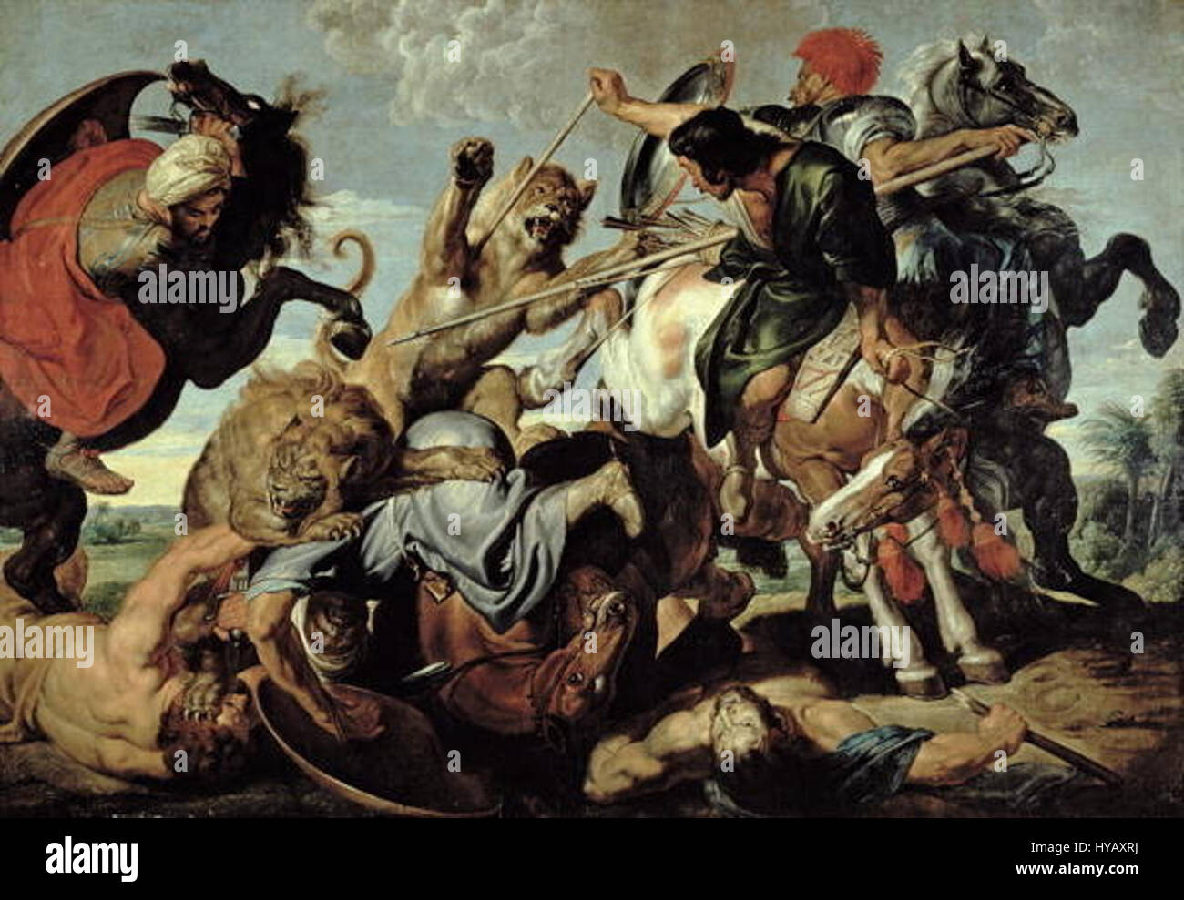 This piece is a reproduction of Peter Paul Rubens' painting 'La Chasse ...