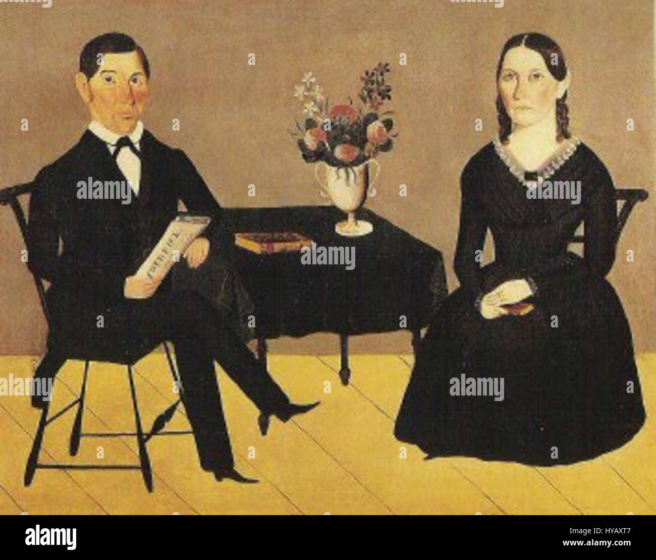 'Daniel and Selina Bloss' by Sheldon Peck is a 19th-century American ...