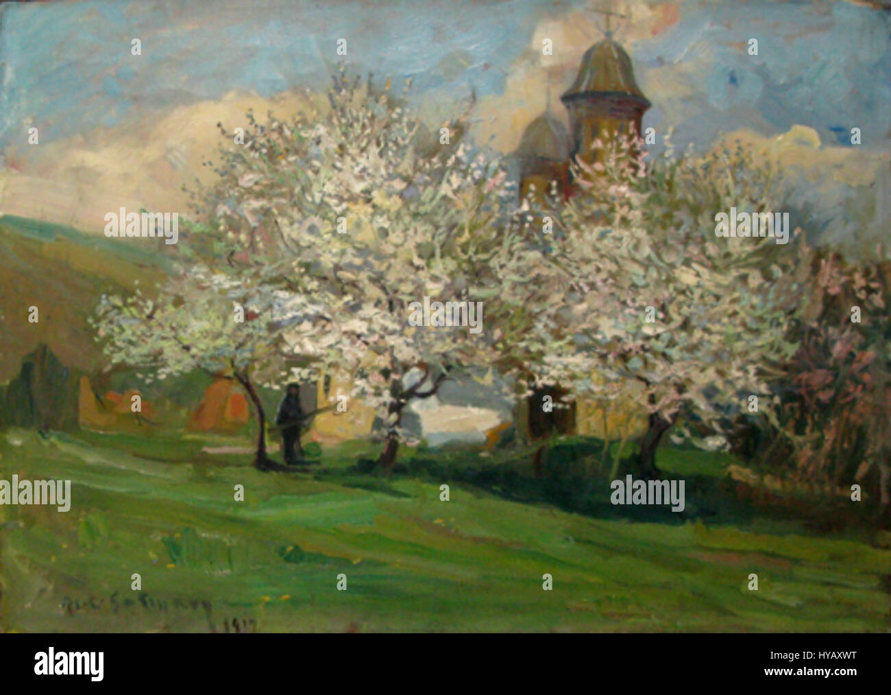 'Primavara' by Alexandru Satmari, translated as 'Spring,' is a work ...