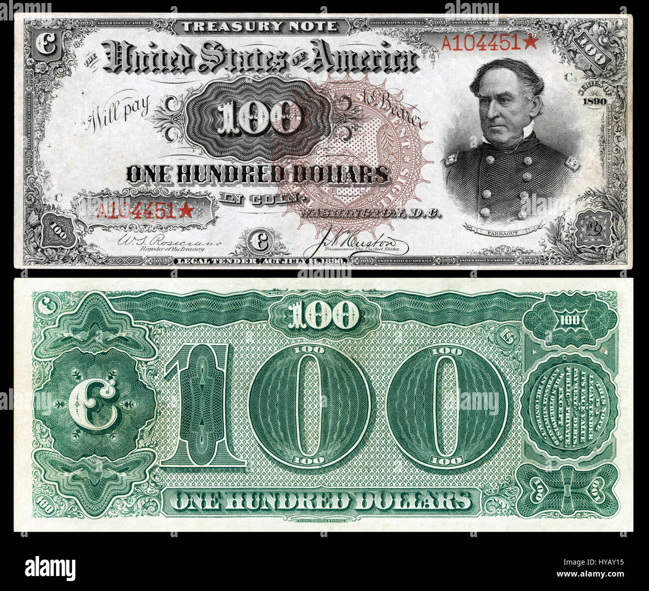 The US $100 TN 1890 Fr 377 refers to a specific issue of a United ...