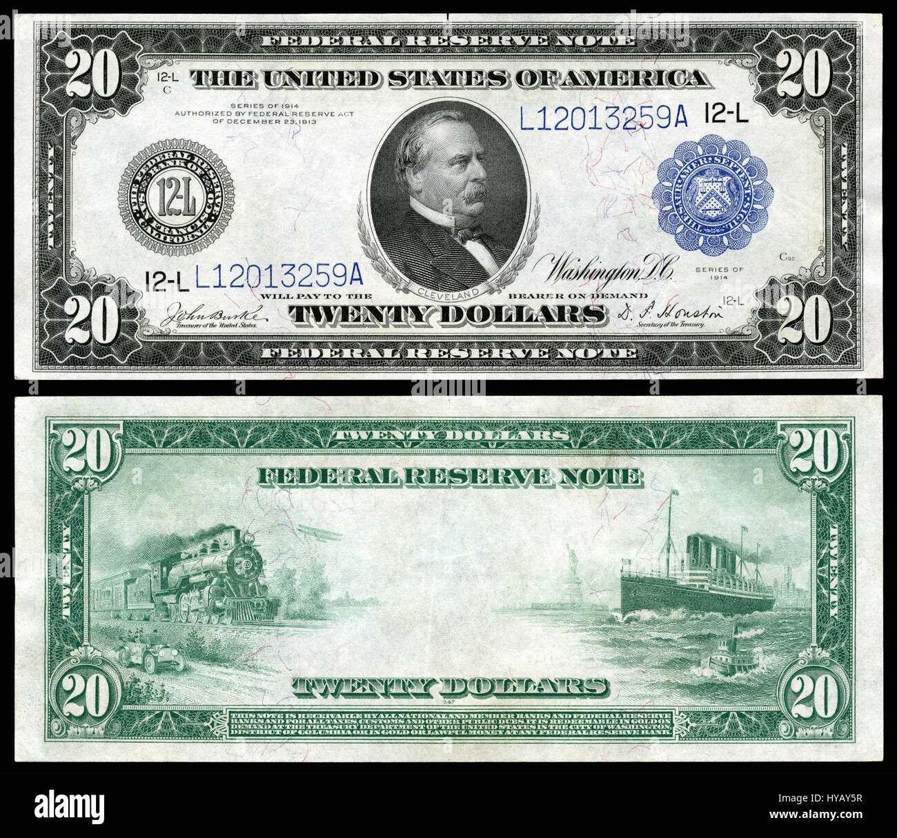 The 1914 $20 Federal Reserve Note (FRN) is a historic U.S. currency ...