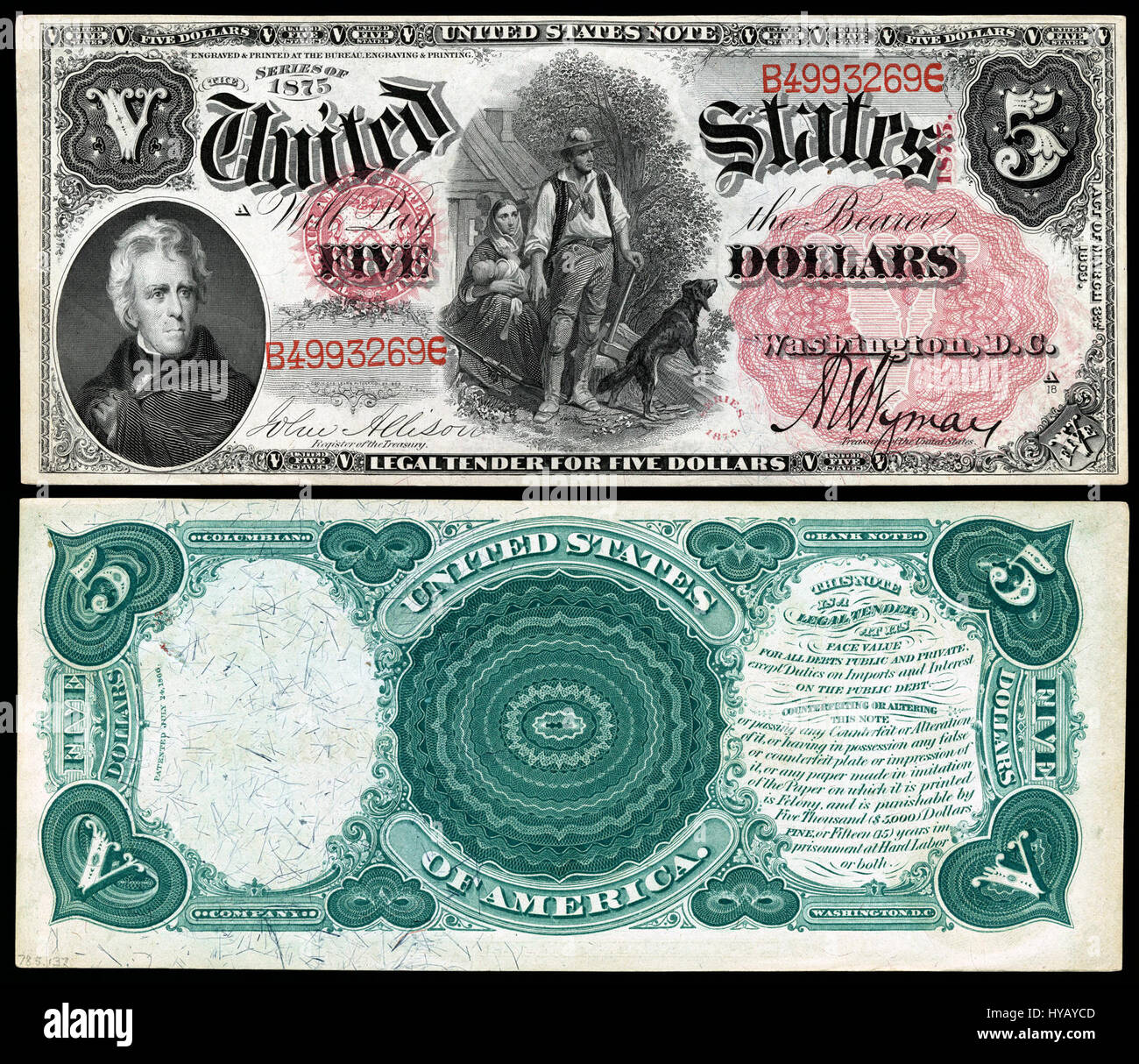 The US $5 LT 1875 Fr 685 is a historical banknote issued by the United ...