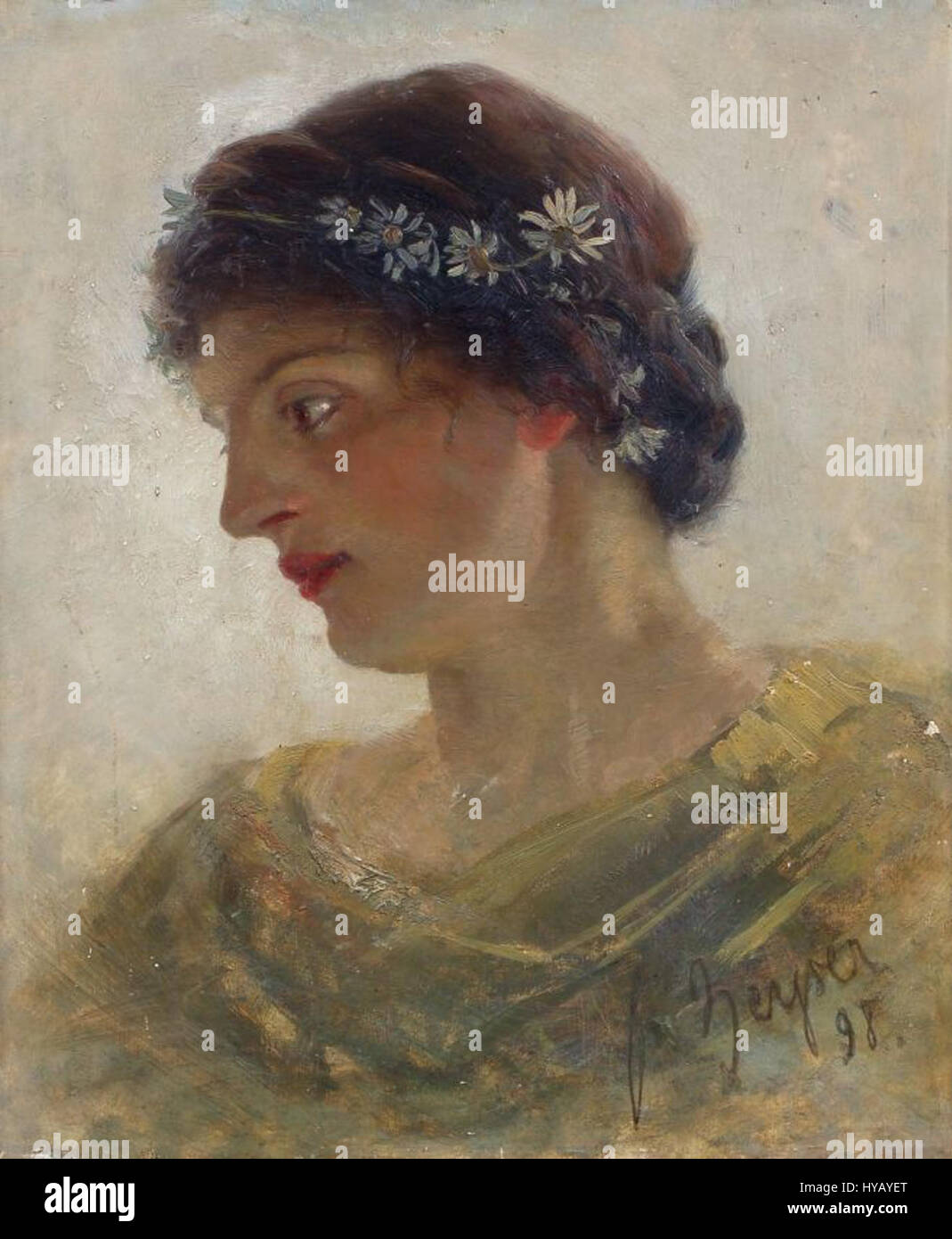 Friedrich Wilhelm Theodor Heyser's 1898 'Frauenportrait' presents a ...
