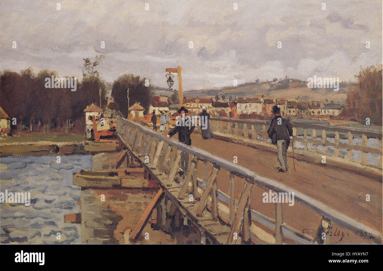 'Footbridge at Argenteuil' by Alfred Sisley is an impressionist ...