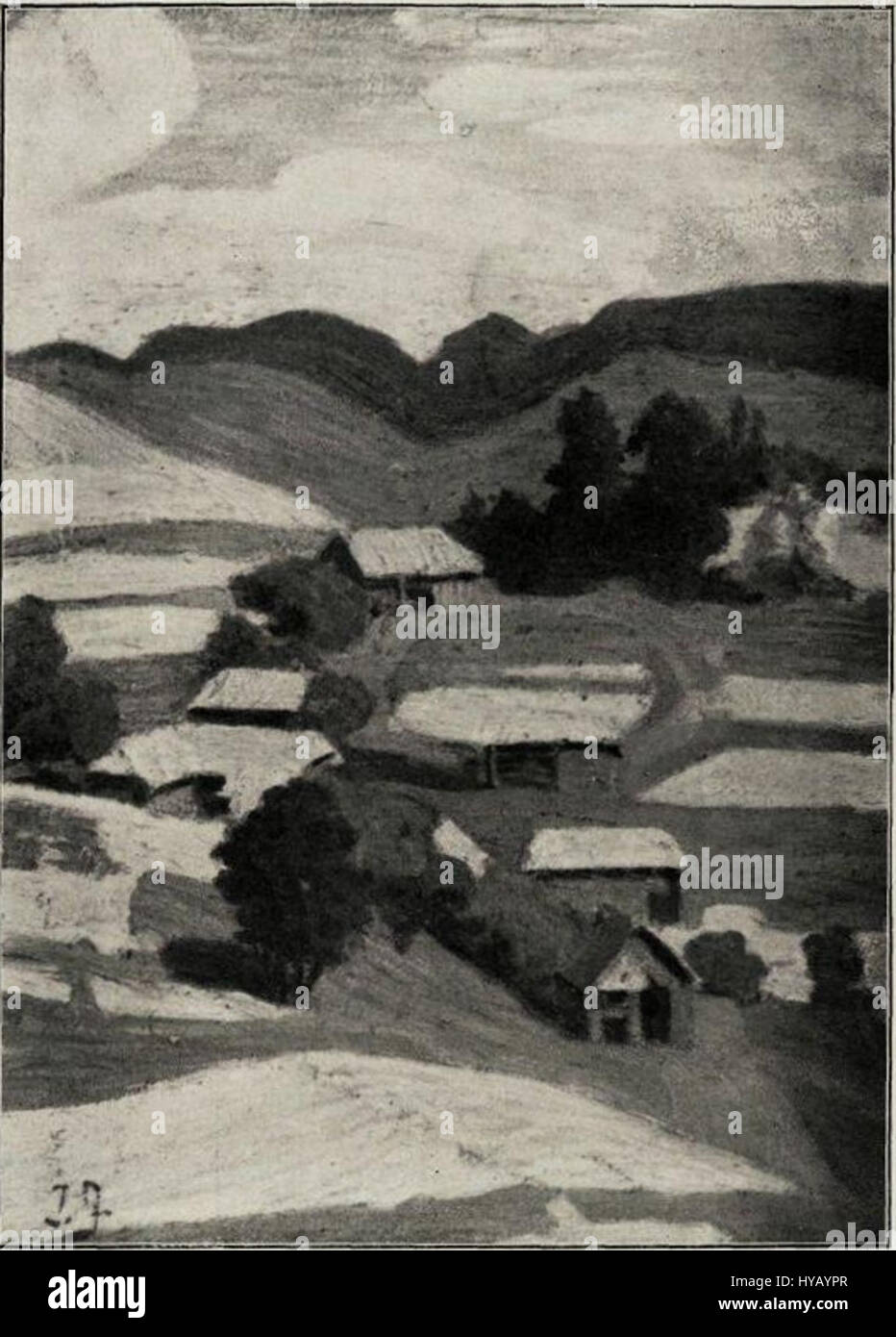 Ivan Grohar's 'Selo v bohinjskem zakotju' (Village in Bohinj Valley) is ...