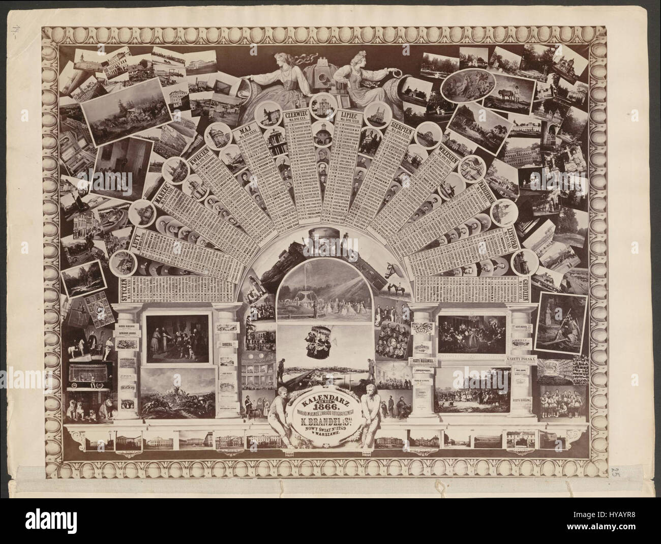 The 'Kalendarz 1866' is a Polish calendar from the year 1866, offering ...