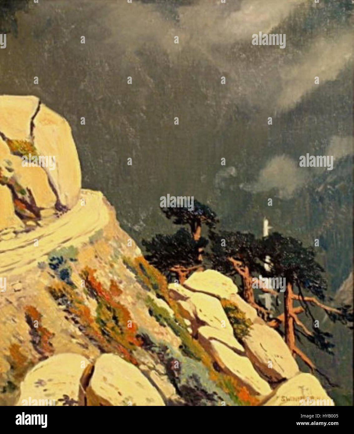 Mountain Road by Jimmy Swinnerton c.1915 Stock Photo - Alamy