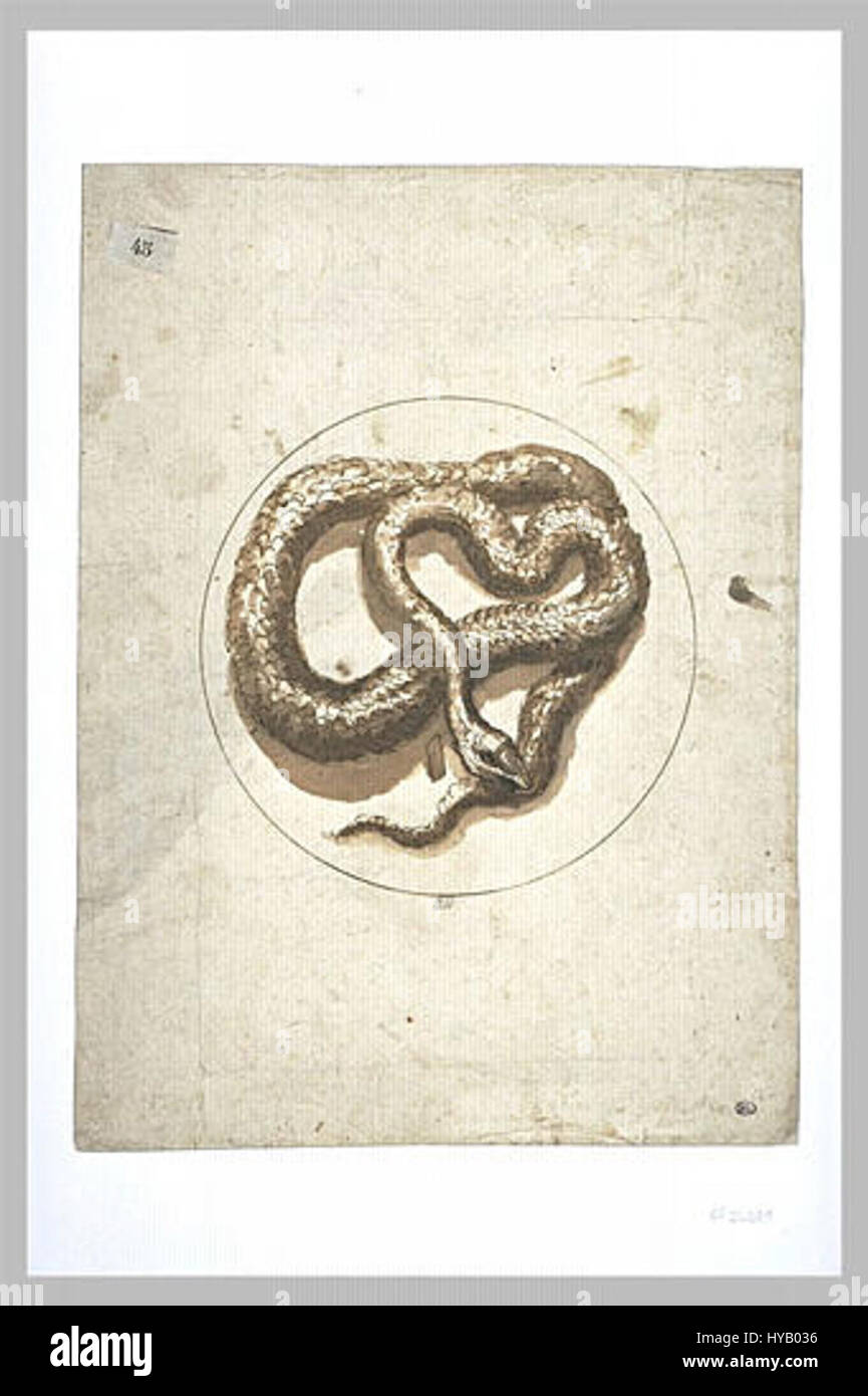 This painting, 'Serpent', attributed to Nicolas Poussin, portrays a ...