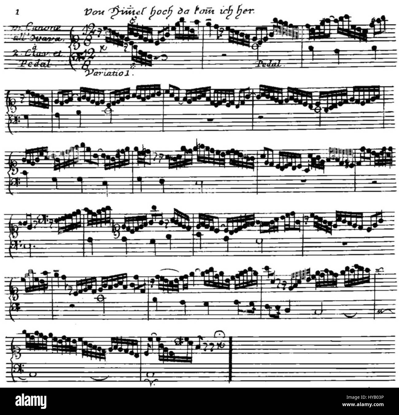 The title page of BWV 769, a musical composition by Johann Sebastian ...