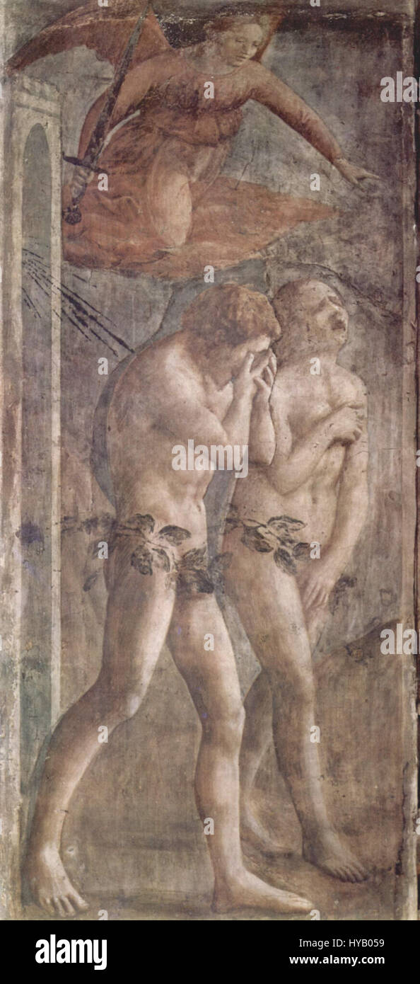 Masaccio's 'Expulsion of Adam and Eve' from the Brancacci Chapel is a powerful fresco that ...