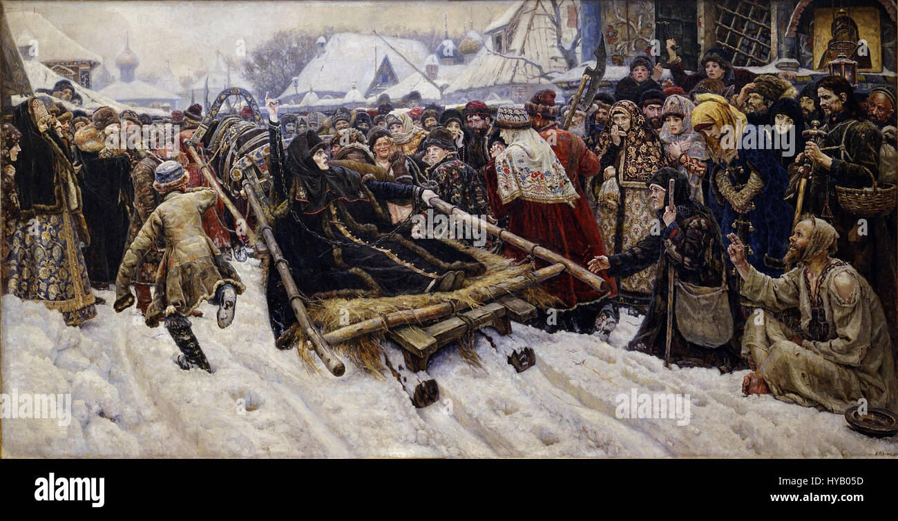 'Boyaryna Morozova' is a famous 19th-century painting by Russian artist ...