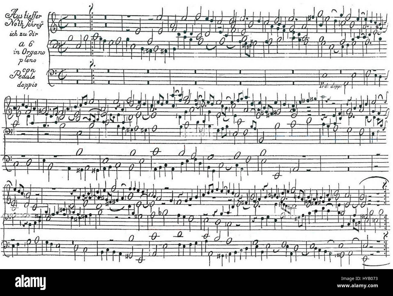 The BWV 686 manuscript, part of Johann Sebastian Bach's extensive ...