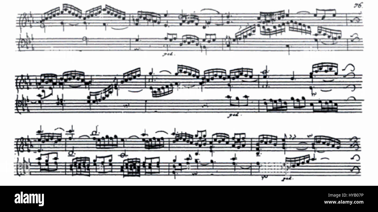The BWV 552 Fuga manuscript refers to a piece by Johann Sebastian Bach ...