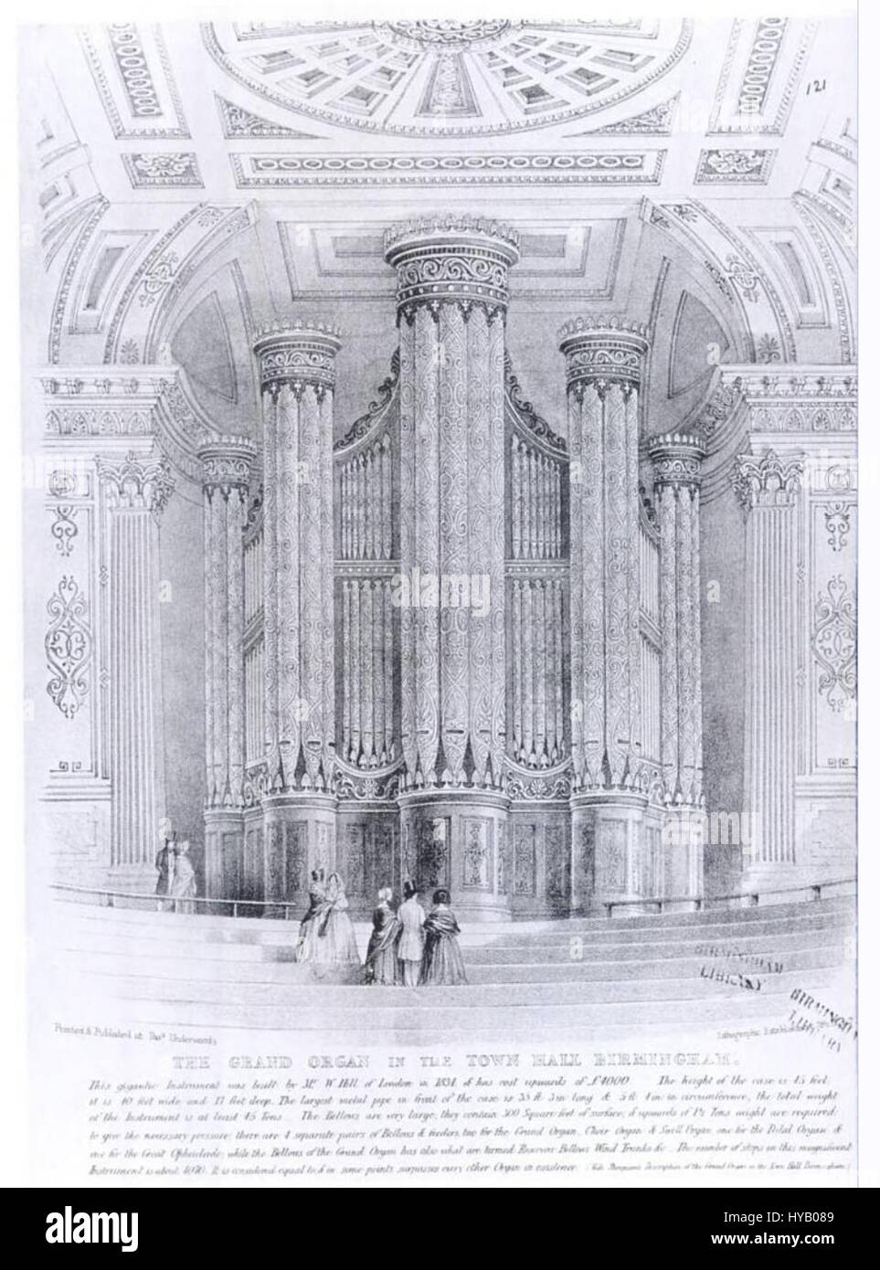 William Hill's organ at Birmingham Town Hall, built in 1850, is a ...