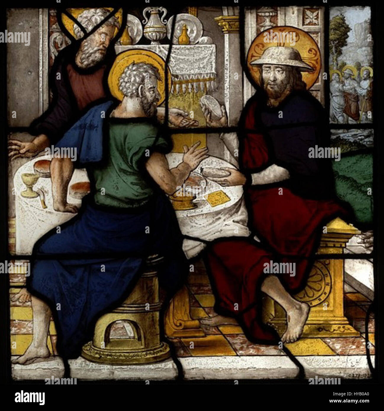 'Christ at Emmaus' is a biblical scene depicting the moment when Jesus ...