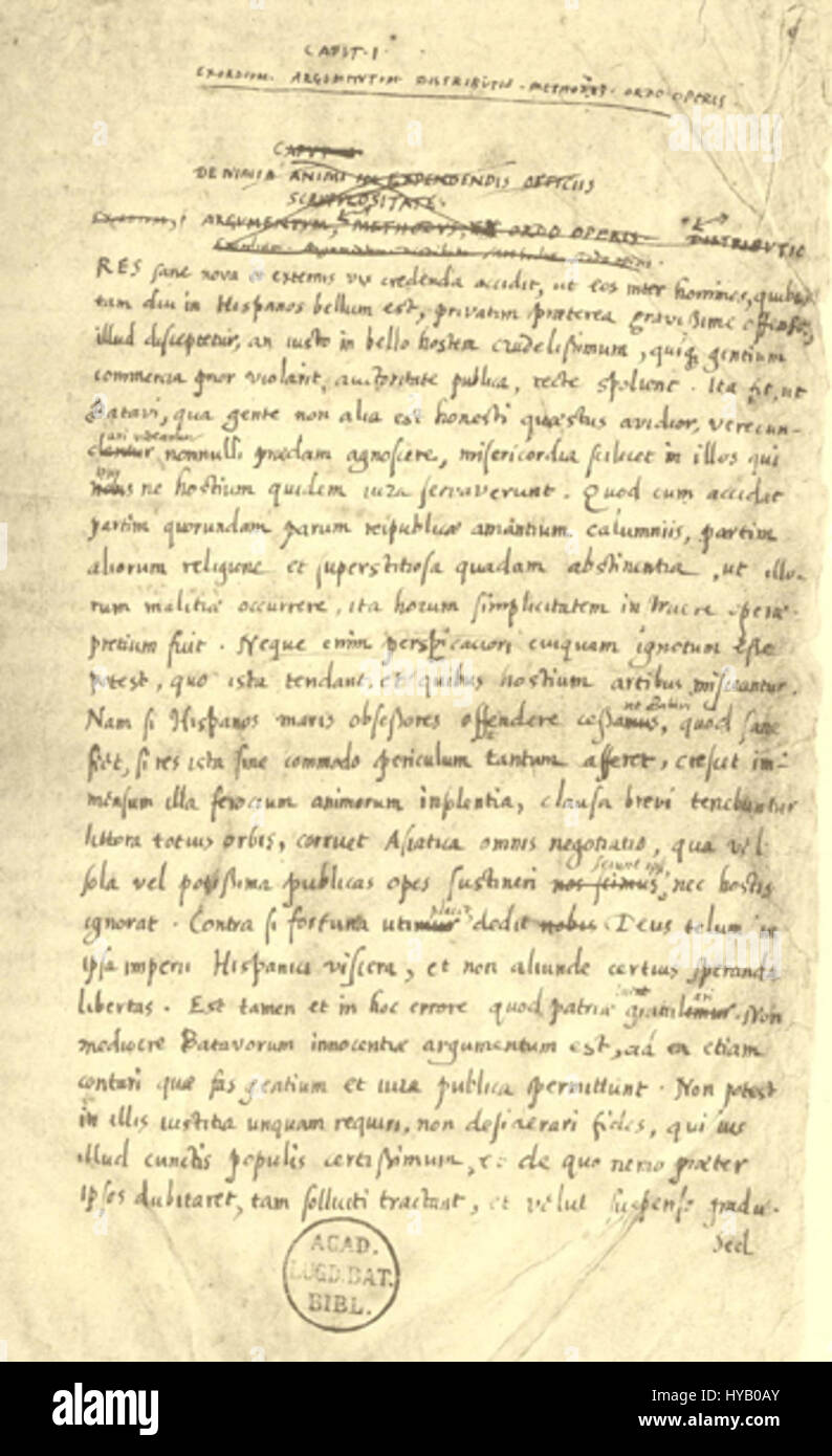 Grotius de iure praedae Stock Photo - Alamy