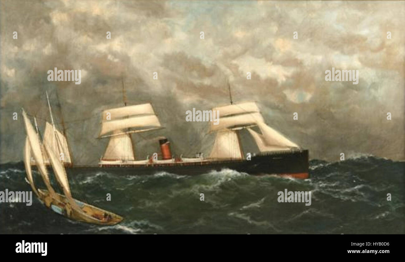 The SS Cephalonia was a British passenger ship that sank in 1888 after ...