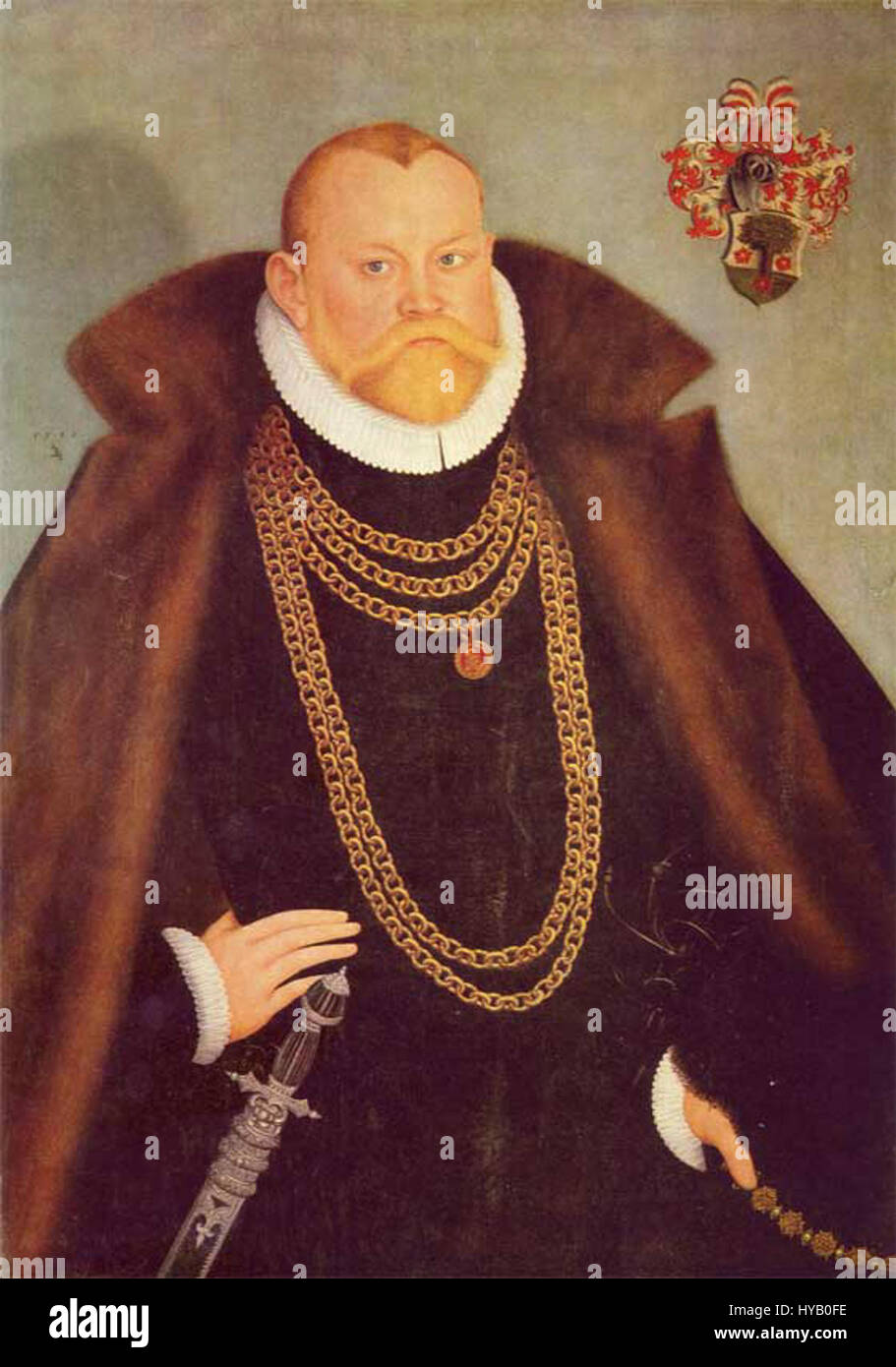A painting by Hans von Lindau from 1581, representing the artist’s work ...