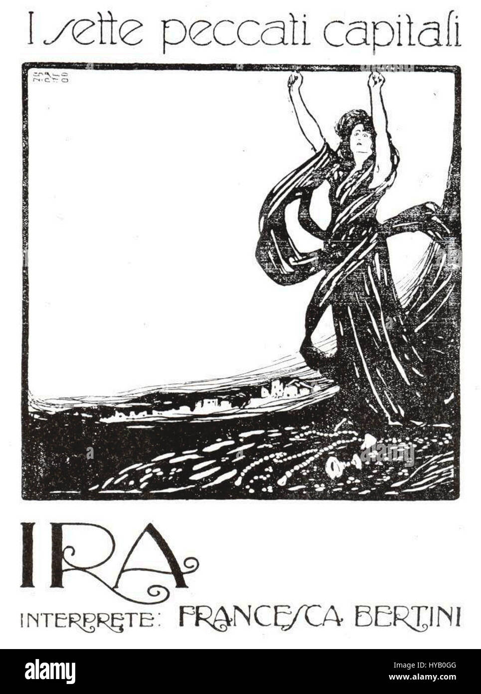 The film poster for 'Ira' by Carlo Nicco, created in 1919, is a piece ...