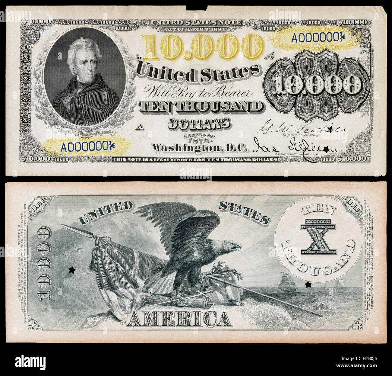 10 000 dollar bill hi-res stock photography and images - Alamy