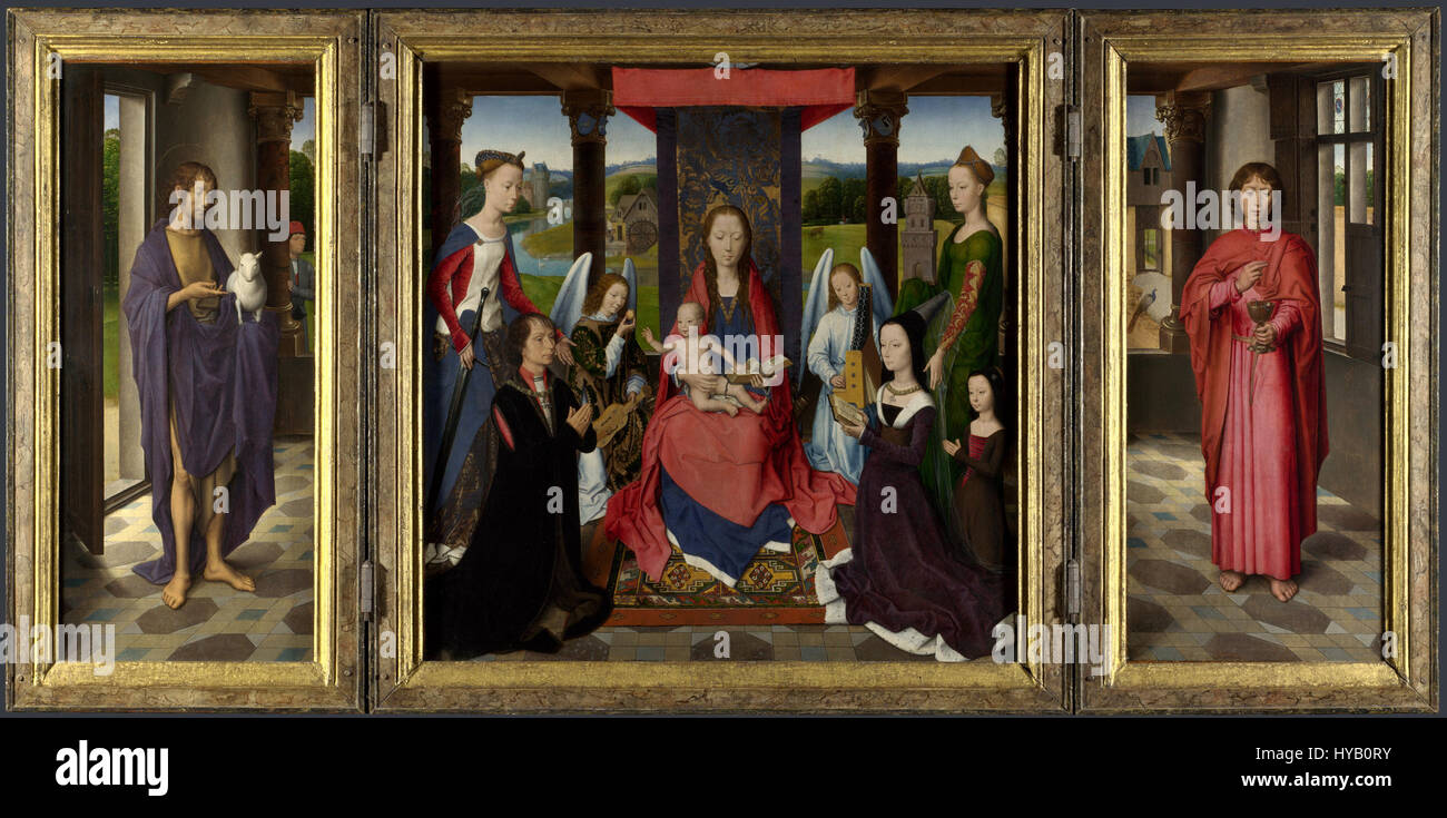 Hans Memling's 'Donne Triptych' is a masterpiece of Northern Renaissance art, depicting ...