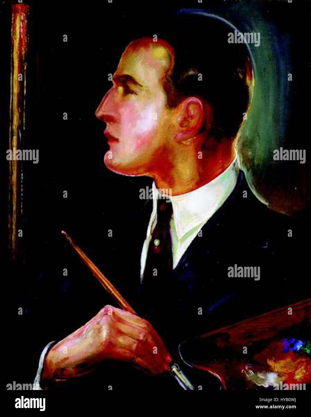 'Self portrait' by Gwozdecki reflects the artist's introspective look ...