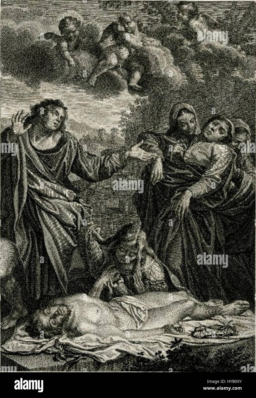 A significant work by Annibale Carracci, depicting a 'Compianto ...