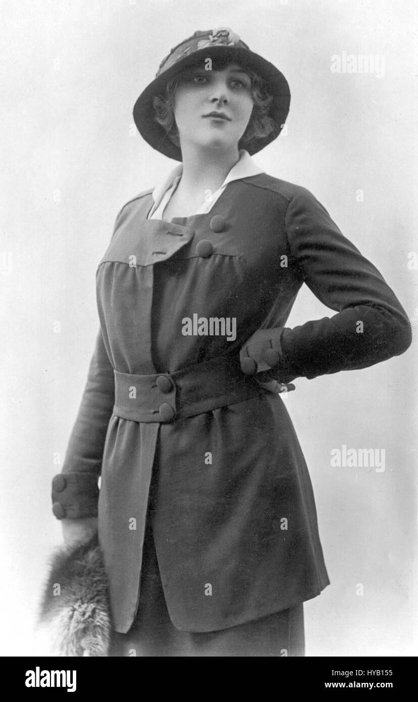 This image shows a cropped version of a postcard featuring Isobel Elsom ...