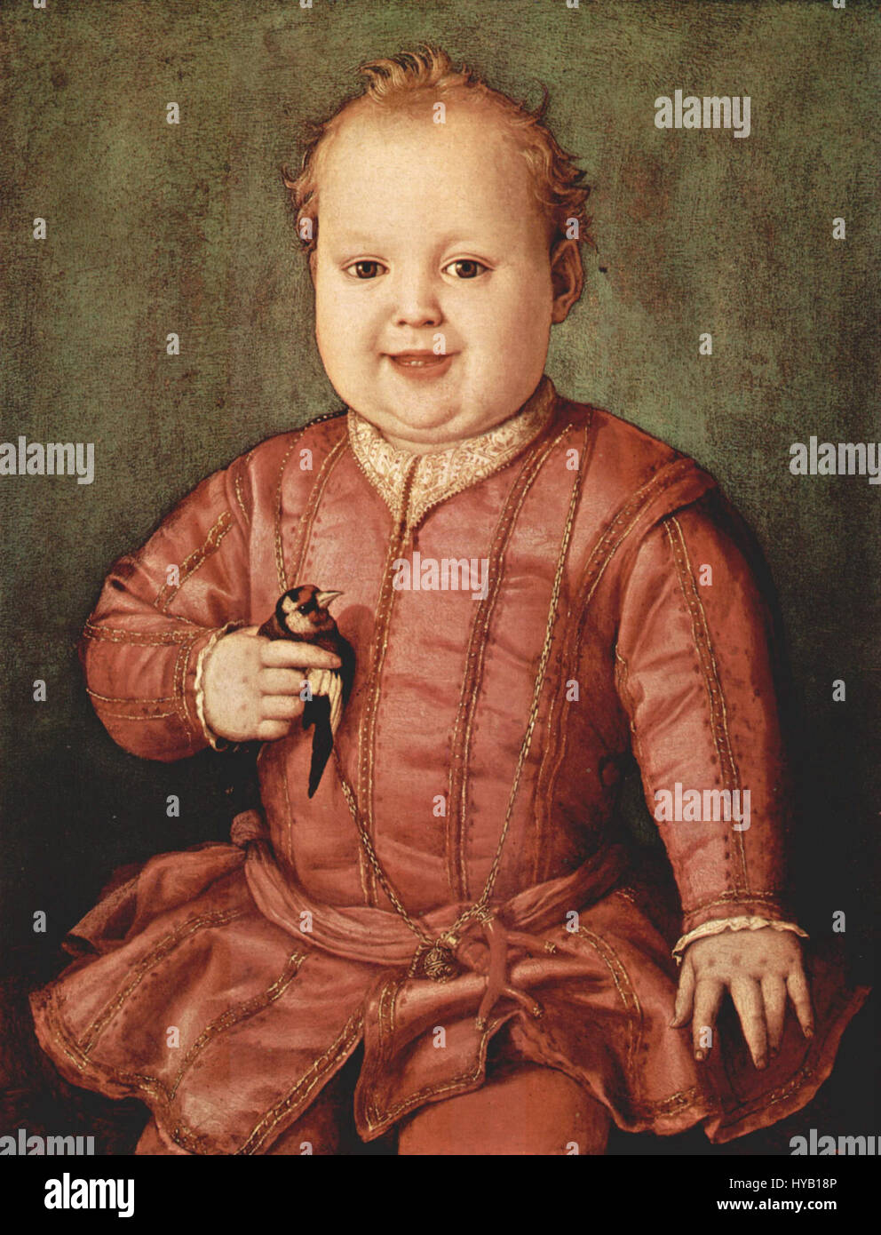 This portrait of Giovanni de' Medici as a child depicts the young heir ...
