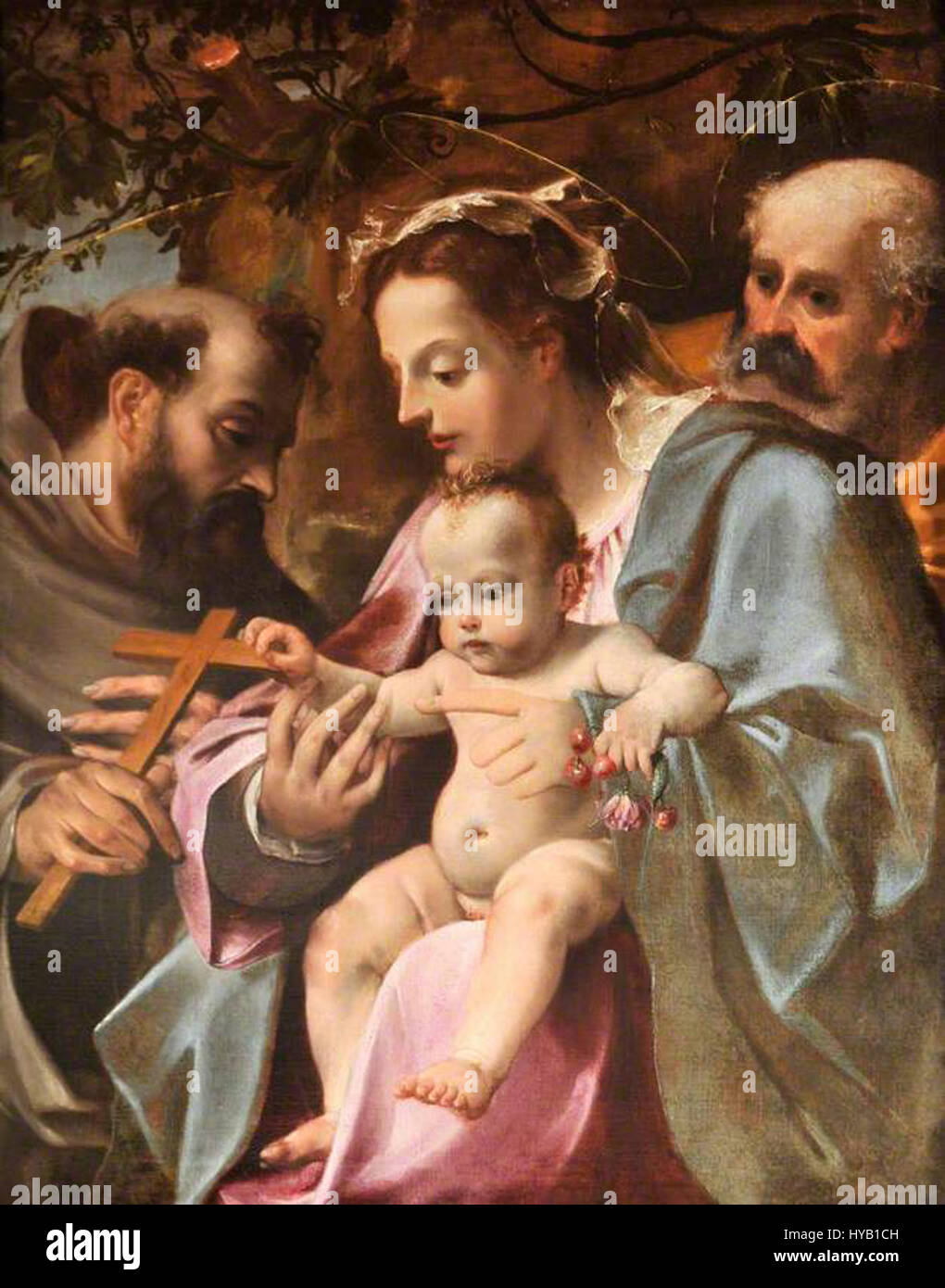 Annibale Carracci's 'Sacra Famiglia con san Francesco' (Holy Family ...