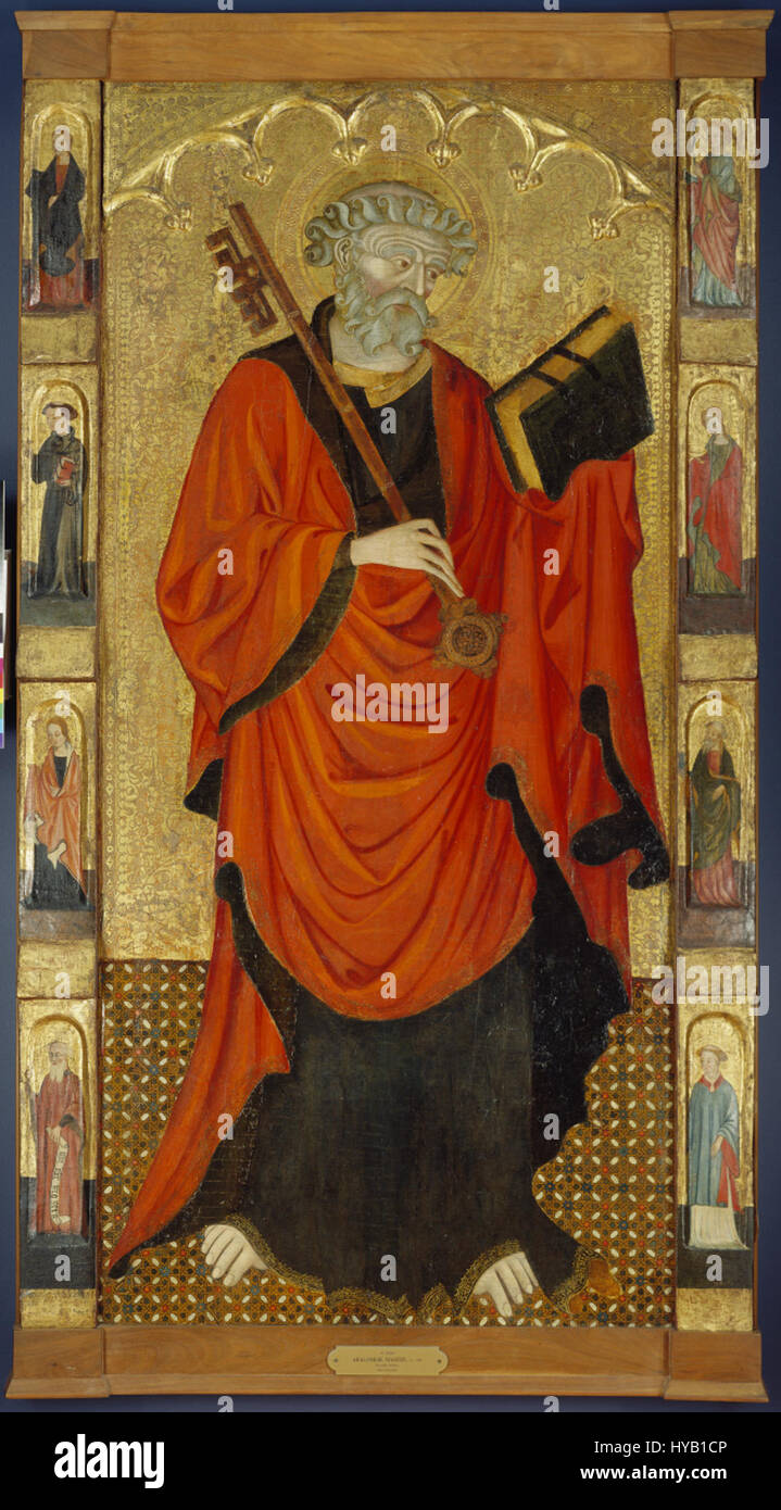 A painting of Saint Peter, attributed to an unknown artist. The work ...