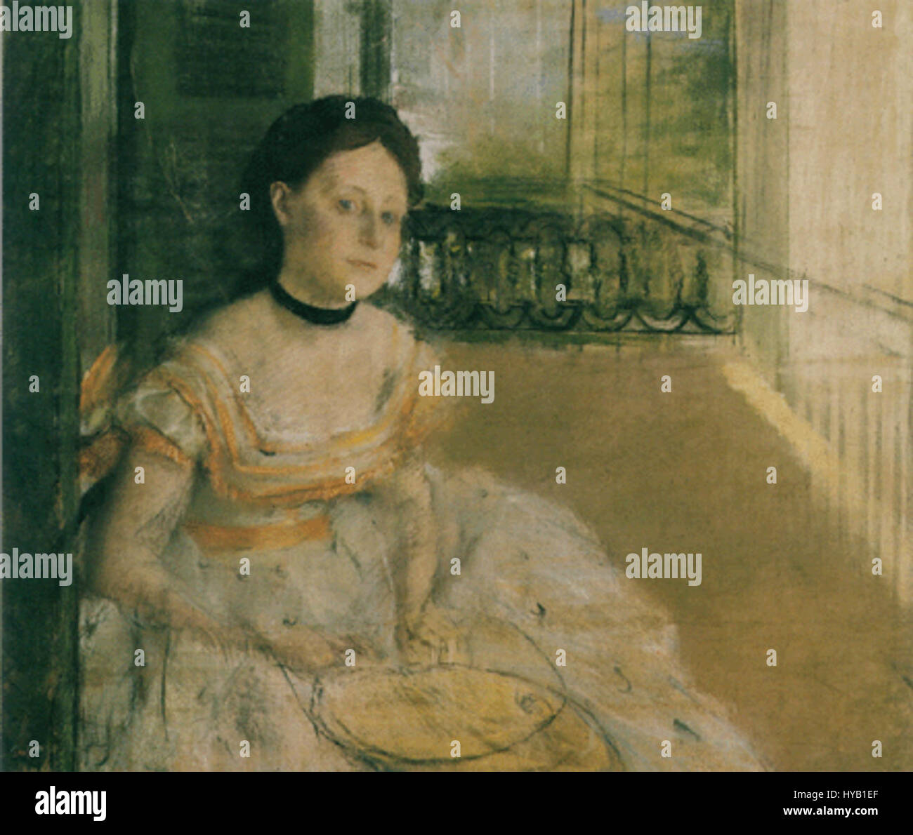 Edgar Degas’ 'Seated Woman on Balcony, New Orleans' captures a quiet ...