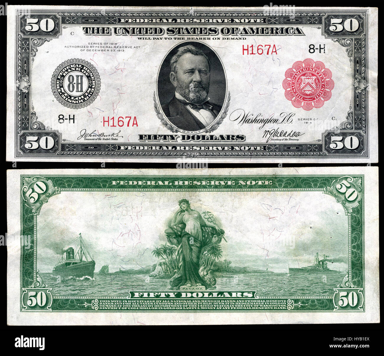 US $50 FRN 1914 Fr 1019a Stock Photo - Alamy