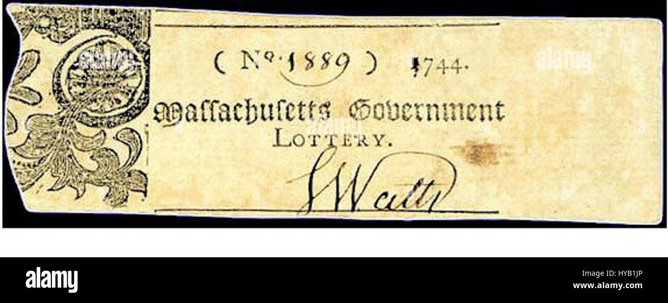 This 1744 Massachusetts lottery ticket is an early example of colonial ...
