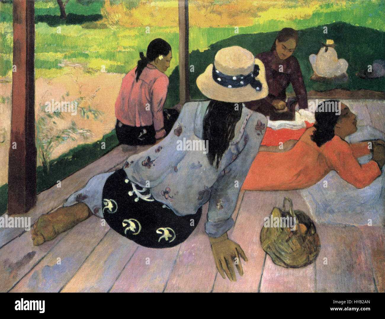 This painting by Paul Gauguin reflects his signature style of vibrant ...