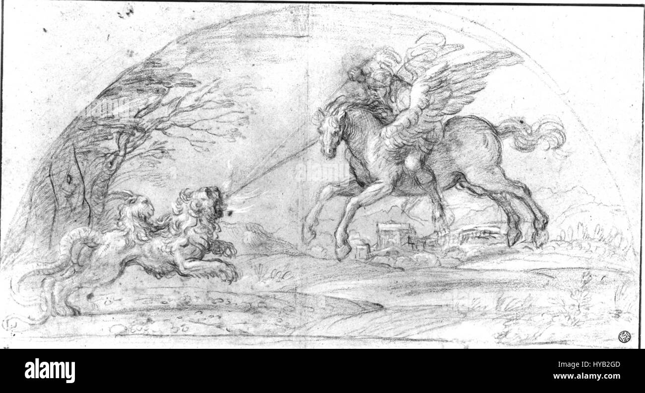 Annibale Carracci's 'Bellerophon' portrays the mythical Greek hero on ...