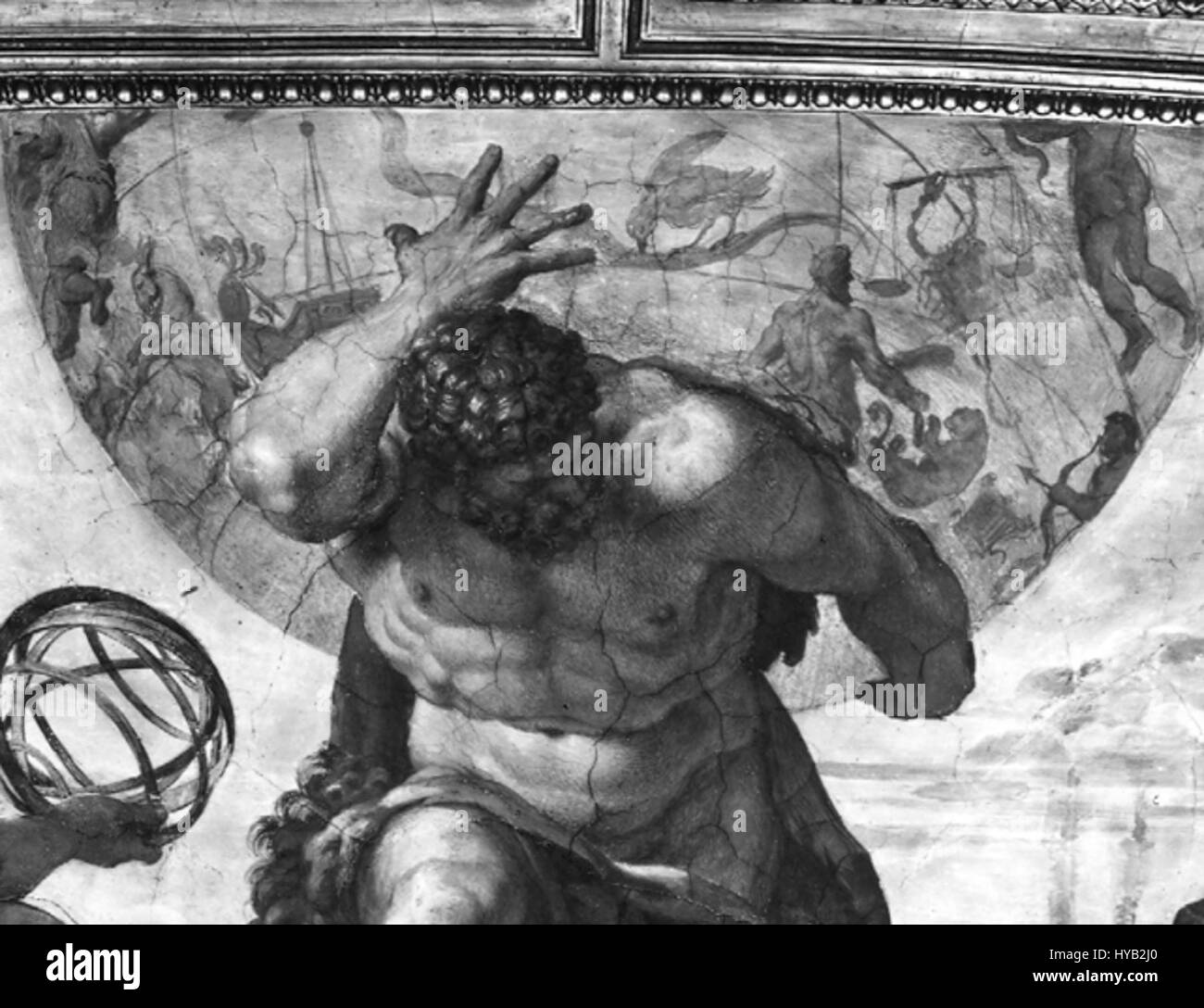Hercules holding the world (detail) Camerino Farnese (1934 Stock Photo ...