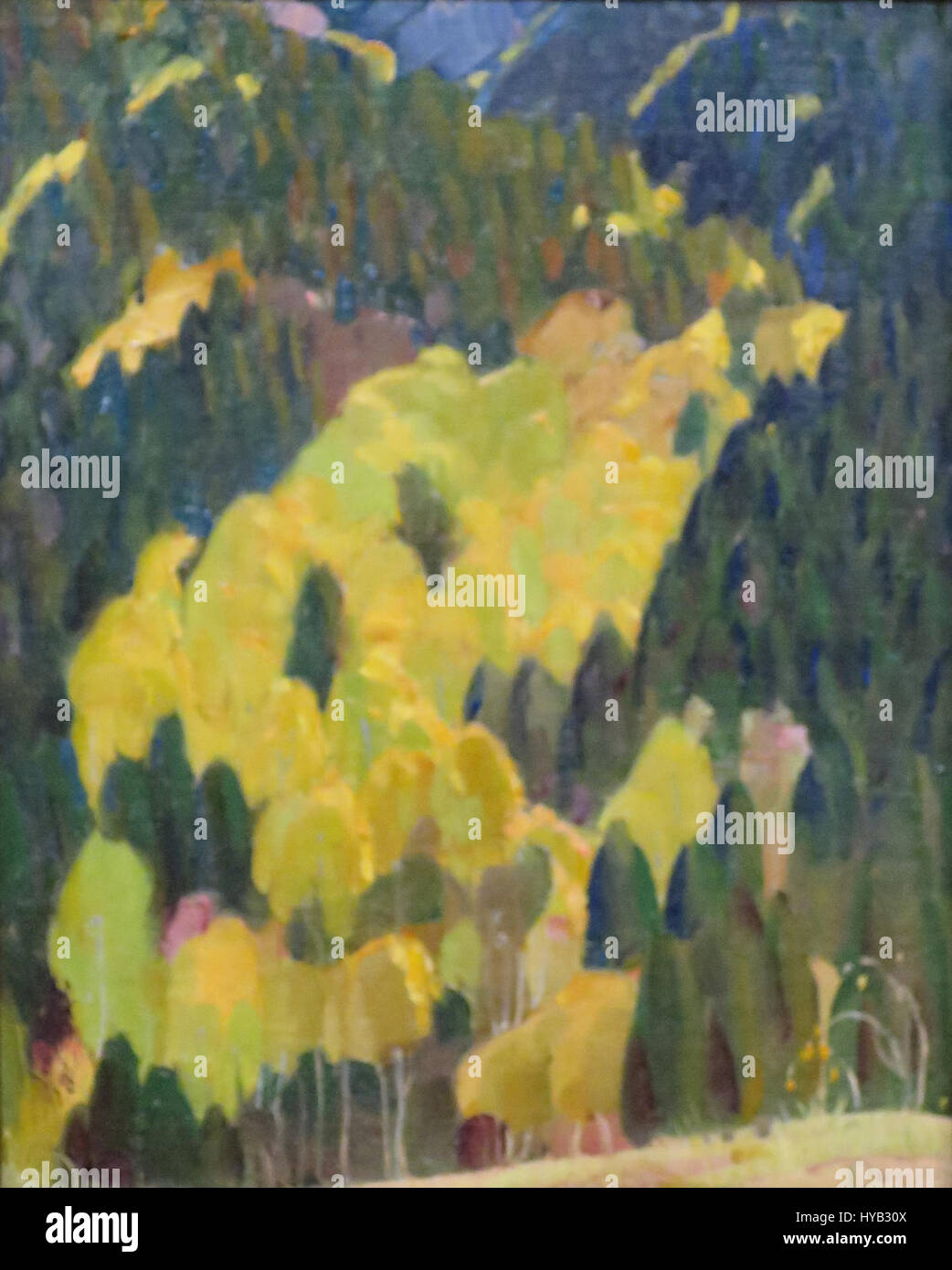 'The Aspens' by William Herbert Dunton is a landscape painting ...