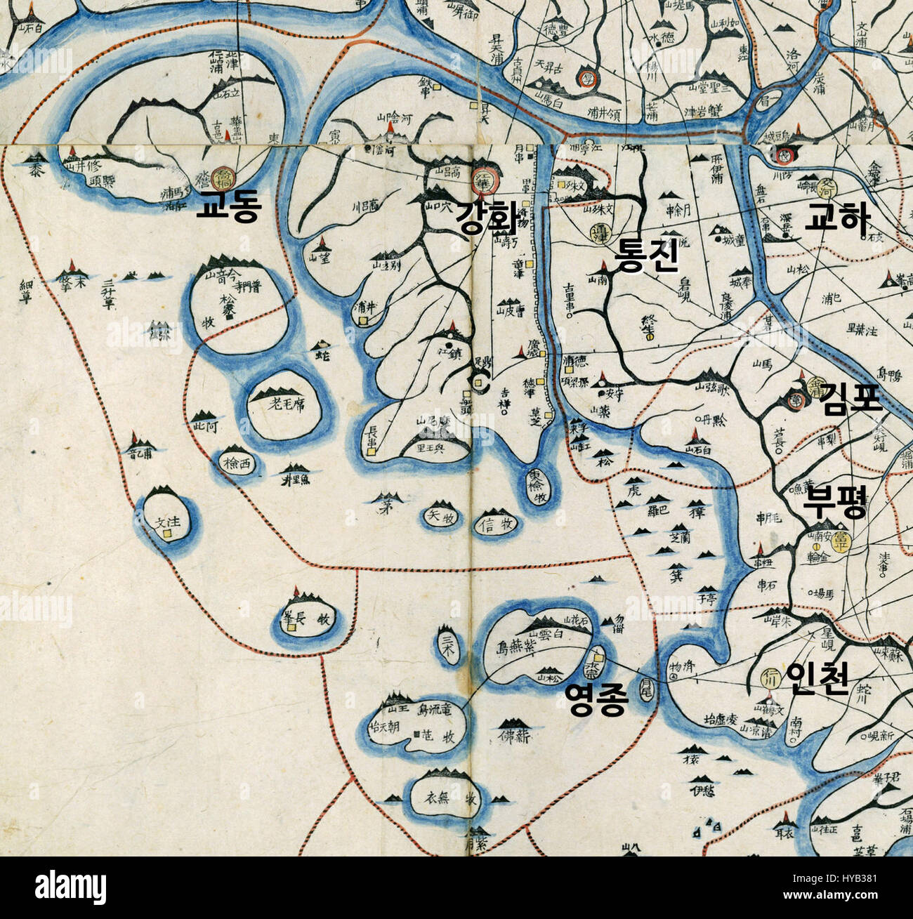 Incheon map hi-res stock photography and images - Alamy