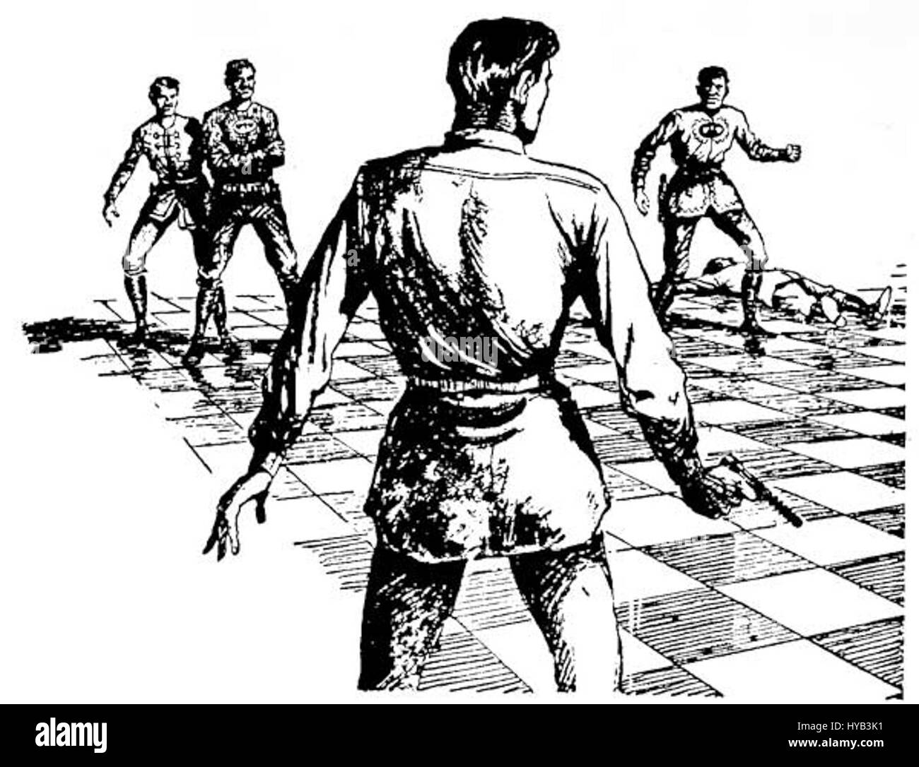 The 'Last Enemy' illustration depicts a scene from the final battle ...