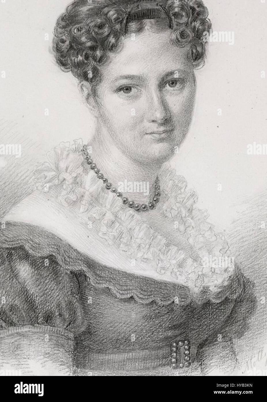 This 1827 portrait of Henriette Seyler, drawn by her sister Molly ...