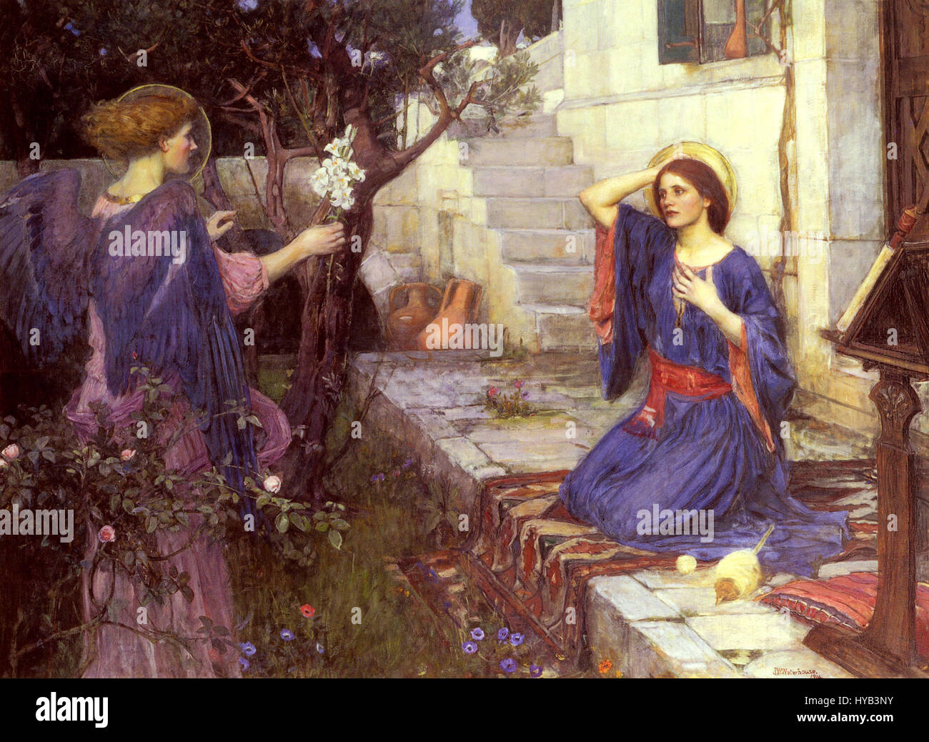 John William Waterhouse’s 'The Annunciation' depicts the biblical ...