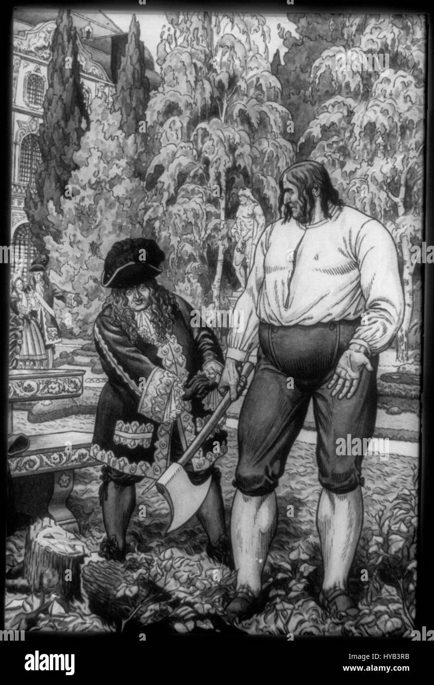 Hinko Smrekar’s work 'Martin Krpan poseka lipo' depicts the hero Martin ...