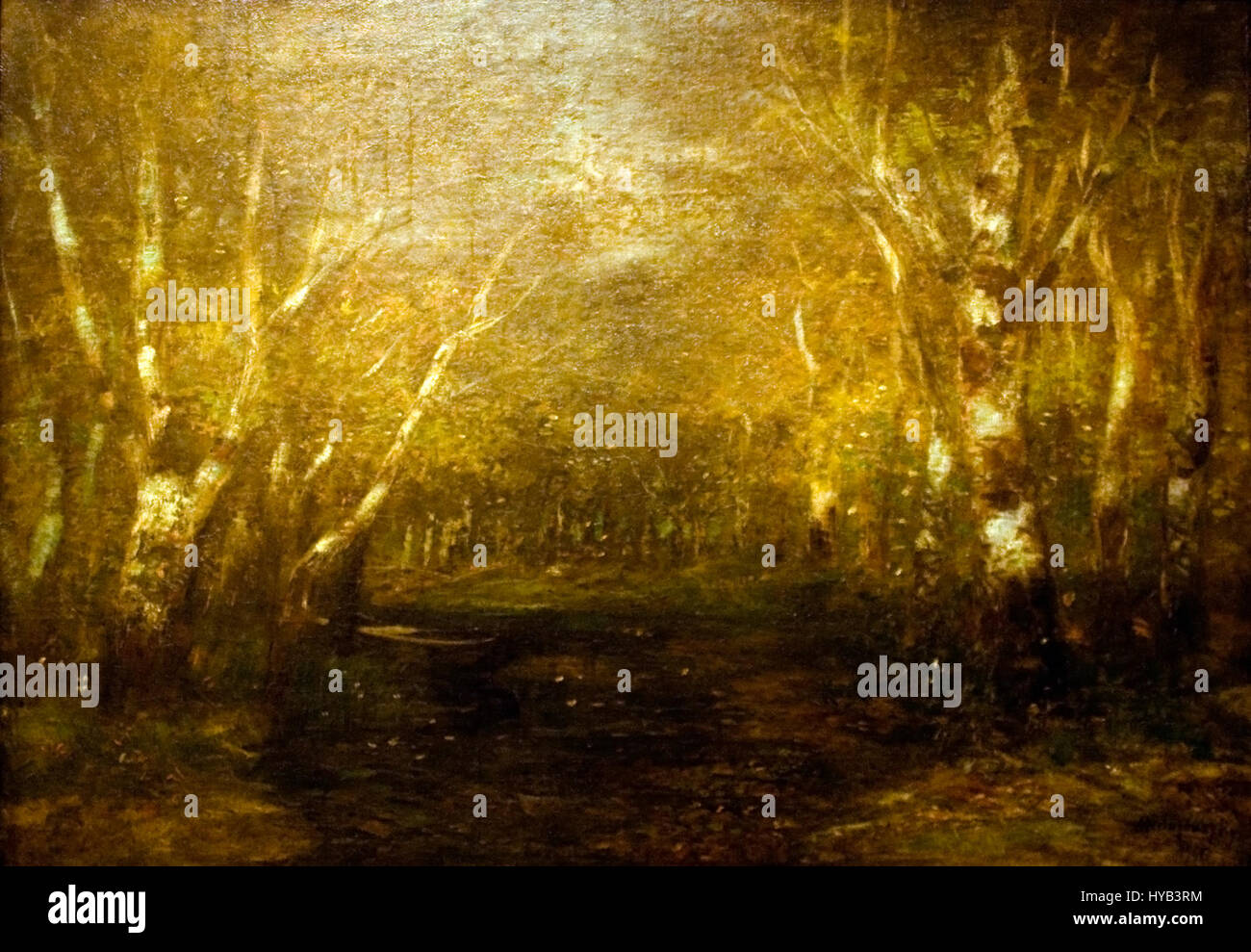 'Among Birches' is a landscape painting that captures the serene beauty ...
