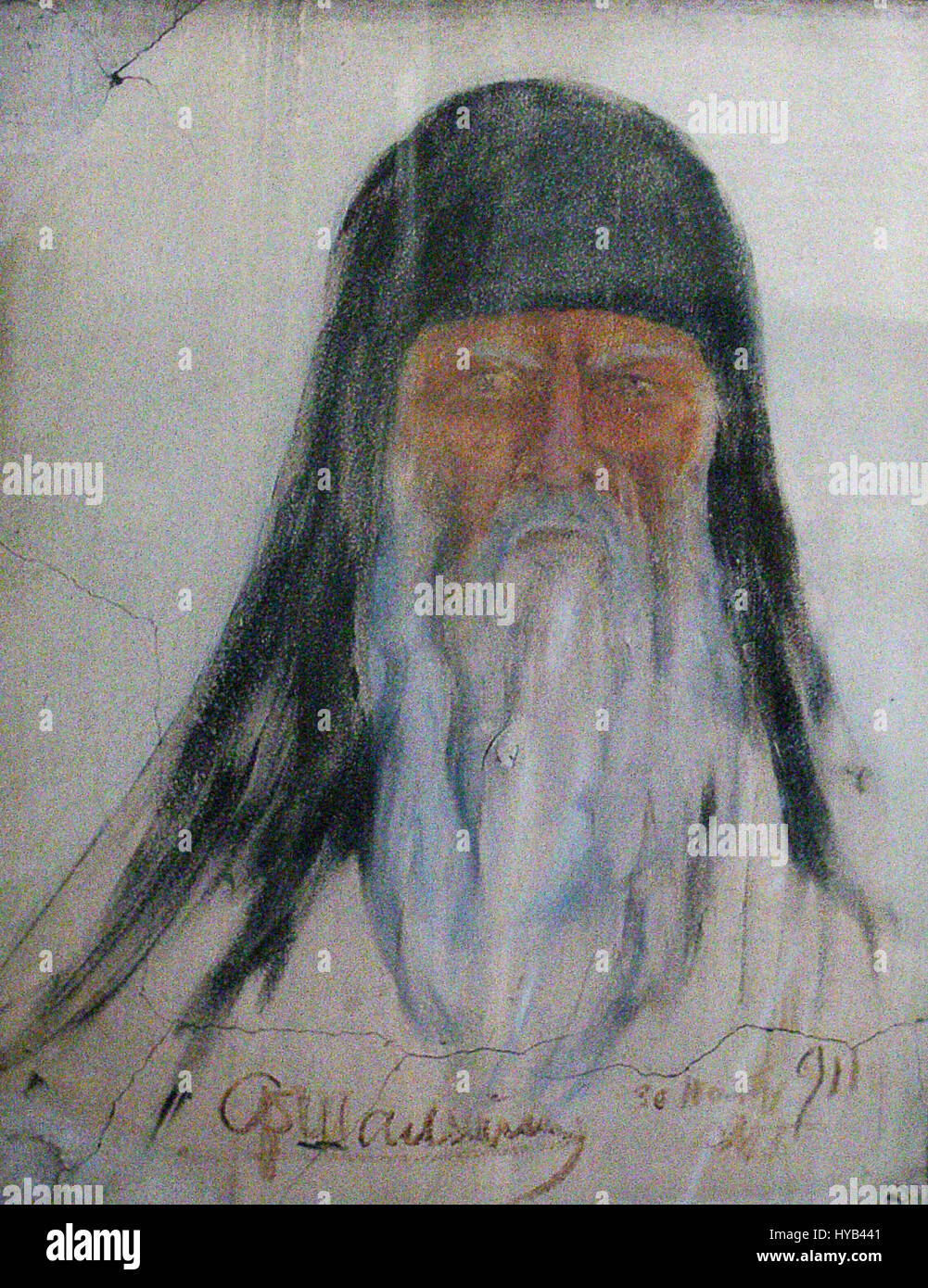 A self-portrait of the Russian opera singer Feodor Chaliapin portraying ...