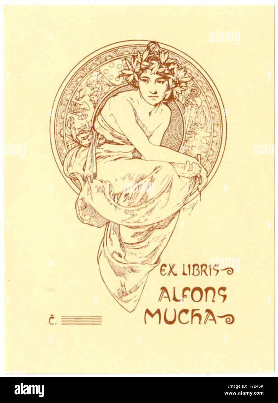 This print by Alfons Mucha showcases his signature Art Nouveau style ...