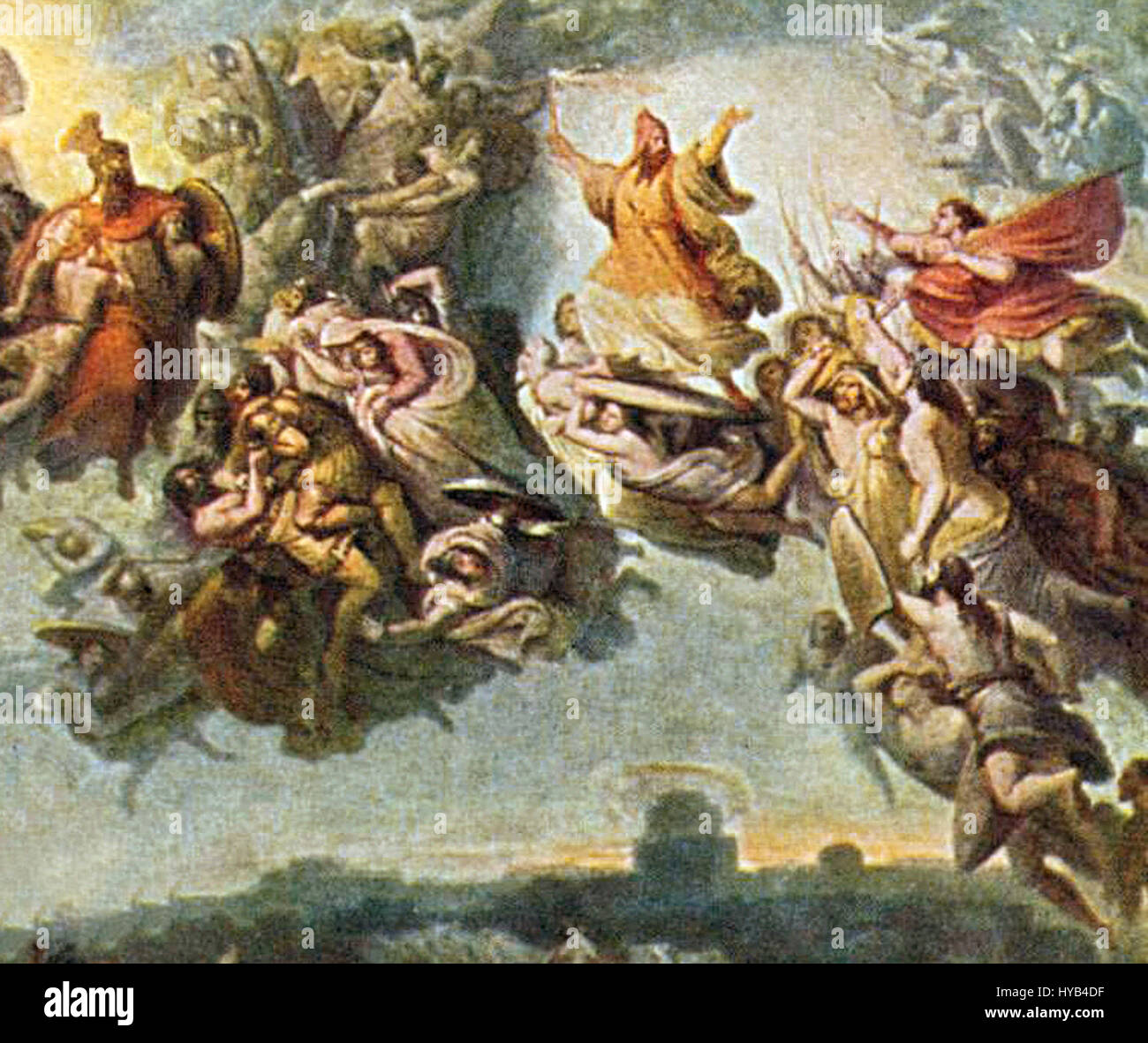 Wilhelm von Kaulbach's 'Hunnenschlacht' (Battle of the Huns) depicts a ...